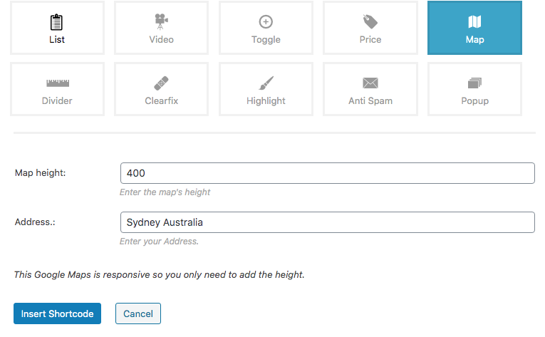 How to add a Google Map shortcodes to your WordPress page | Kapsule ...